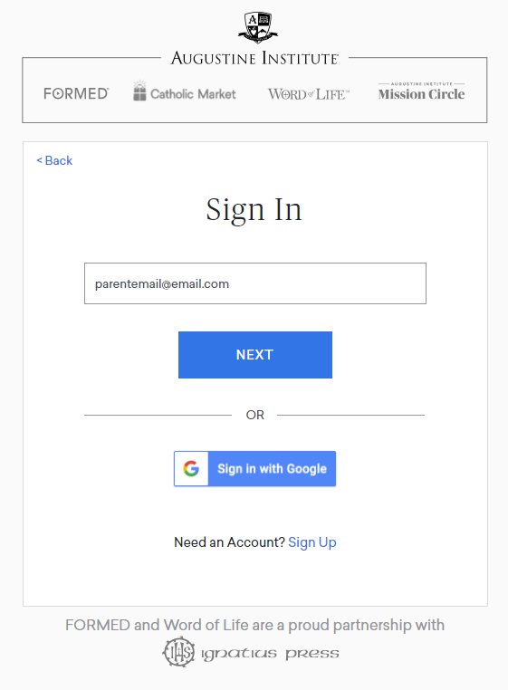 Parent Onboarding Instructions